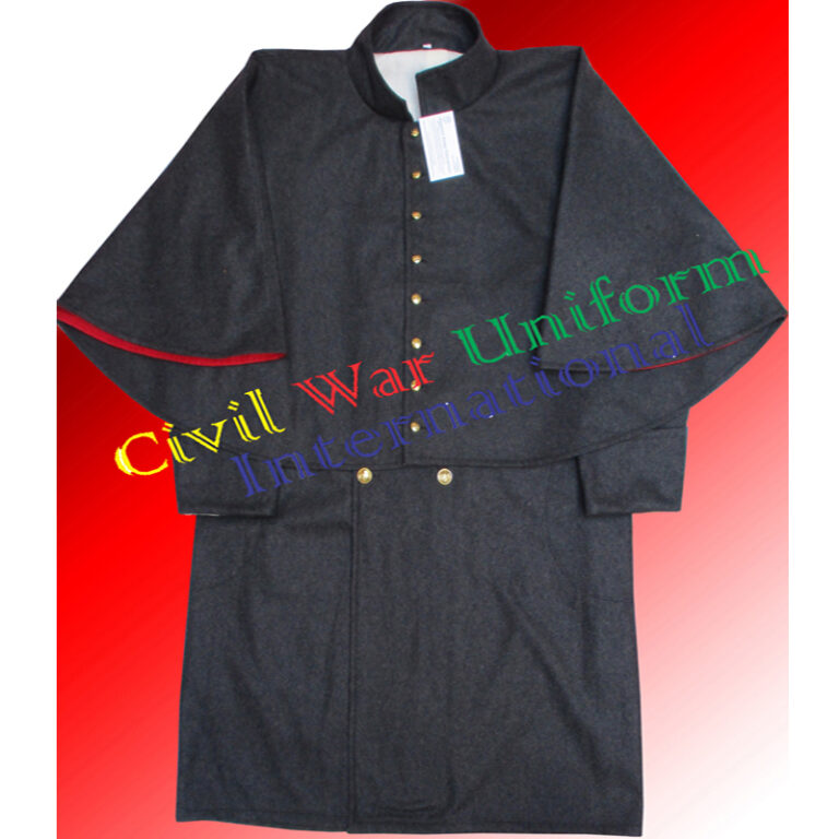 Civil War Double Breasted Dark Grey Wool Great Coat – Civil War Uniform ...