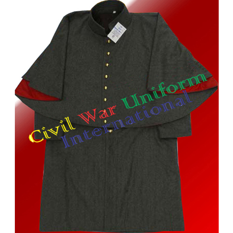 Civil War Double Breasted Dark Grey Wool Great Coat – Civil War Uniform ...