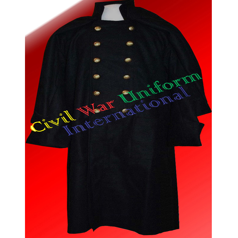 Civil War Double Breasted Dark Grey Wool Great Coat – Civil War Uniform ...
